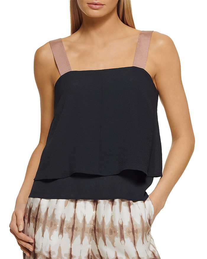 DKNY Tiered Cropped Tank Top | Bloomingdale's
