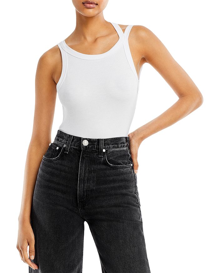 LNA Marlowe Cut Out Rib Top | Bloomingdale's