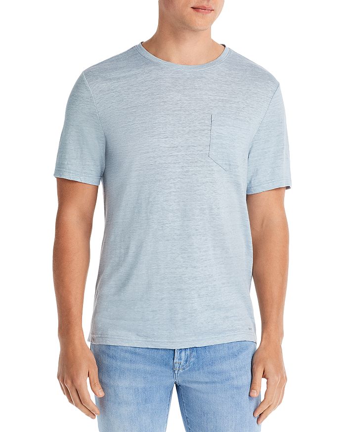 Michael Kors Short Sleeve Linen Pocket Tee | Bloomingdale's