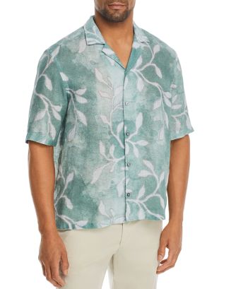 BOSS Lars Regular Fit Short Sleeve Tropical Print Shirt | Bloomingdale's