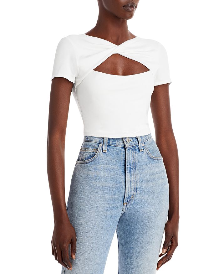 FORE Twist Neck Cutout Top | Bloomingdale's