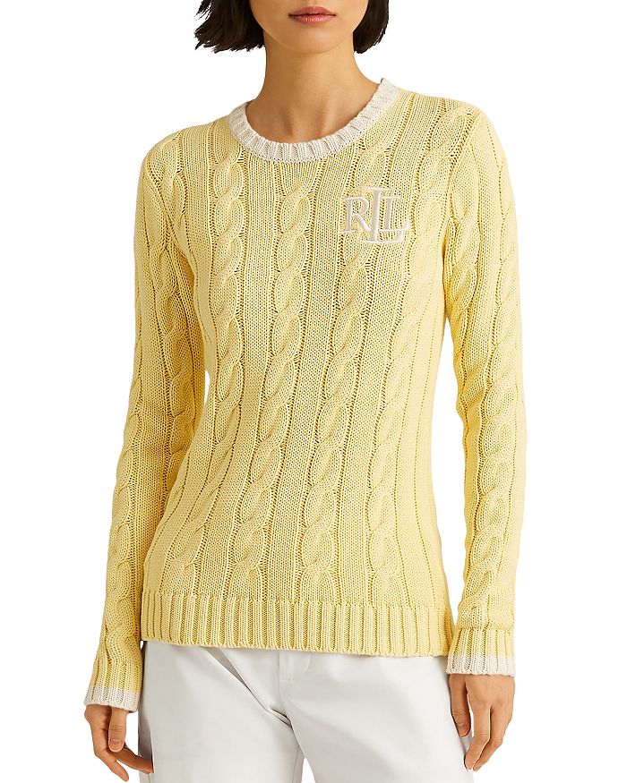 Ralph Lauren Polo Ralph Lauren Monogram Cable Sweater | Bloomingdale's