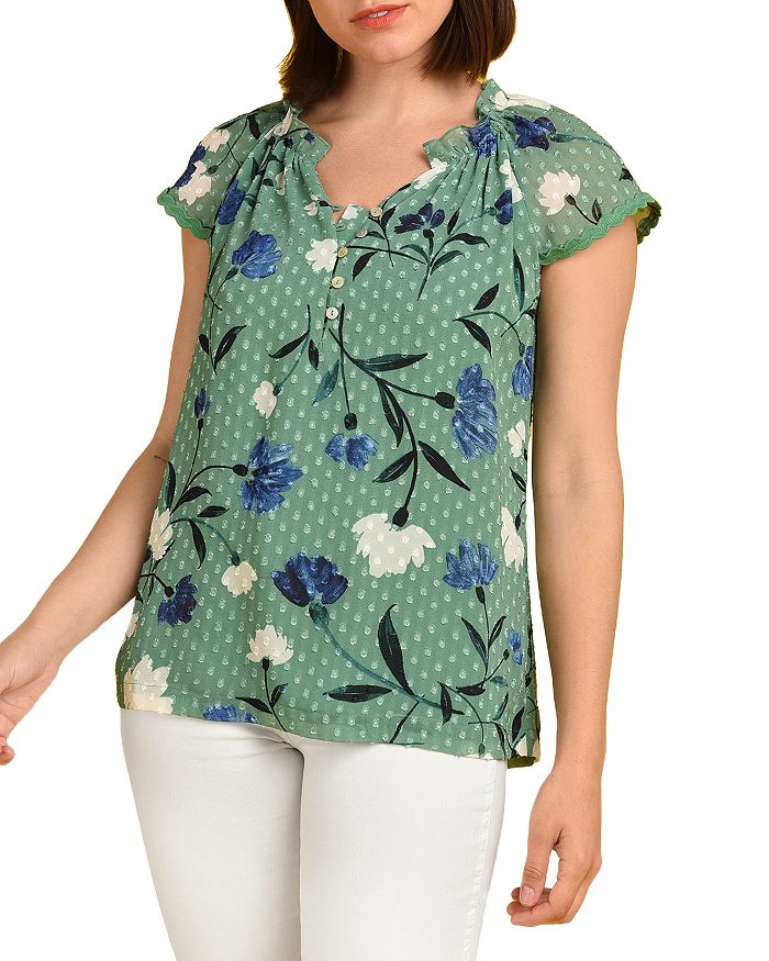 Daniel Rainn Ruffled Neck Top | Bloomingdale's