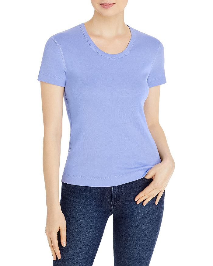 Three Dots Cotton Scoop Neck Tee | Bloomingdale's