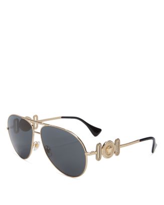 Versace Brow Bar Aviator Sunglasses, 65mm | Bloomingdale's