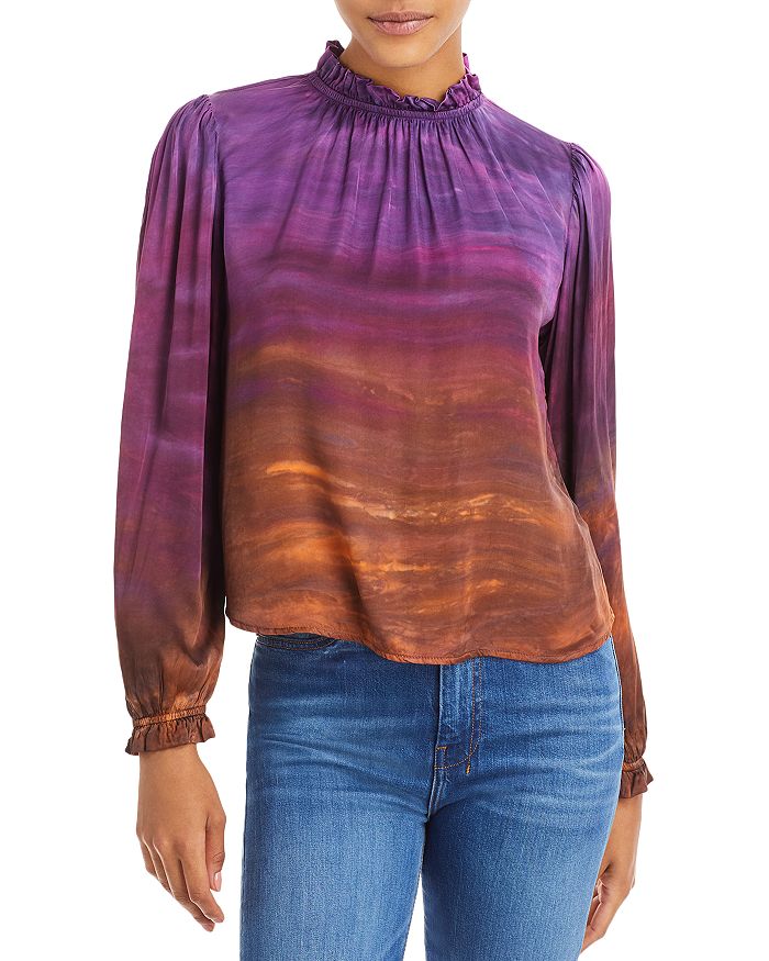 Bella Dahl Printed Ruffle Neck Top | Bloomingdale's