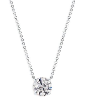 De Beers Forevermark Diamond Classic Solitaire Pendant Necklace in 18K ...