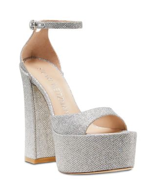 Silver Platform Sandals for Women - Bloomingdale's