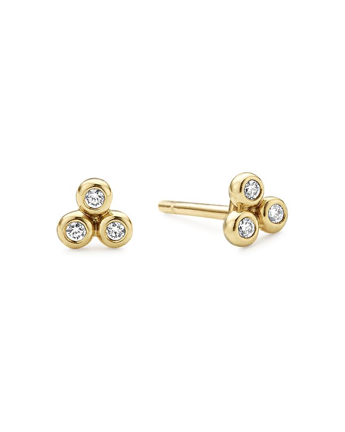 LAGOS 18K Gold KSL Diamond Triangle Stud Earrings | Bloomingdale's