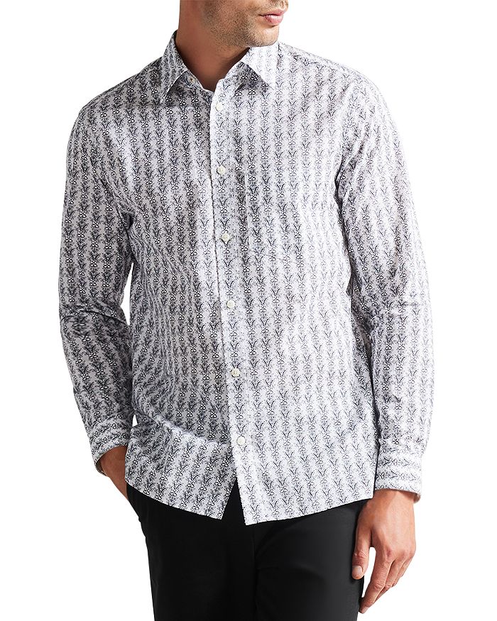 Ted Baker Thorlee Linear Mini Floral Print Shirt | Bloomingdale's