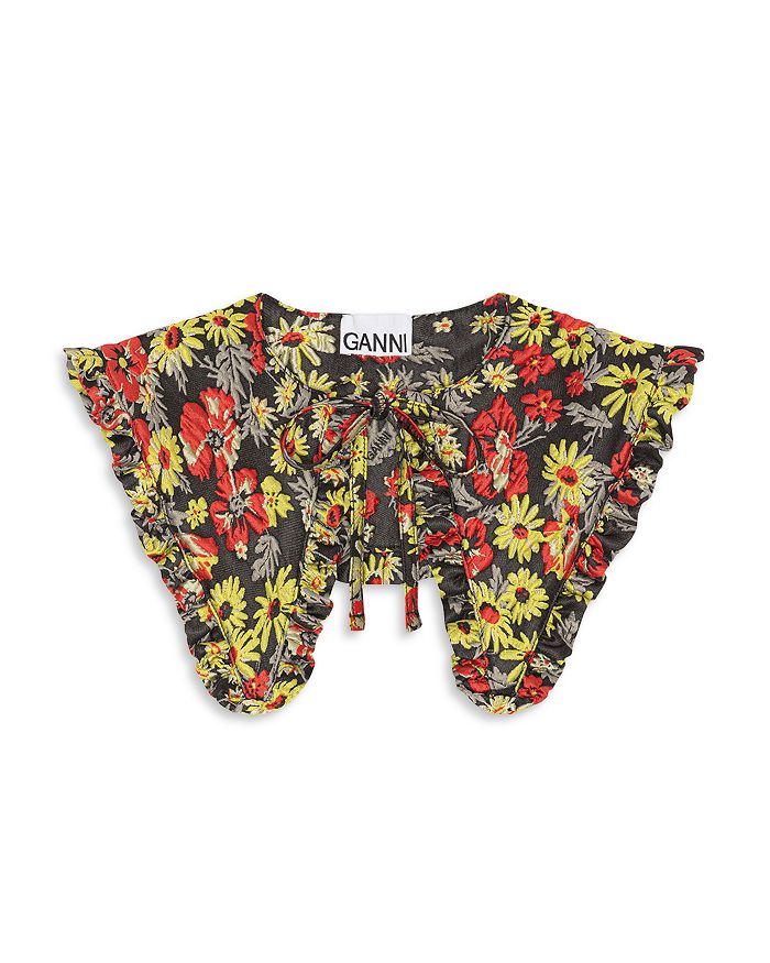 GANNI Floral Jacquard Frill Collar | Bloomingdale's