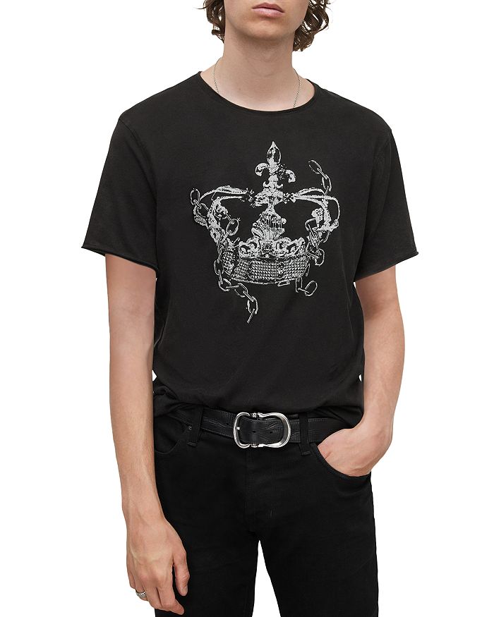 John Varvatos Raw Edge Vintage Wash Broken Crown Graphic Tee ...