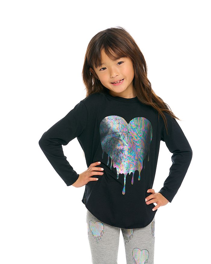 CHASER Girls' Heart Long Sleeve Tee - Little Kid | Bloomingdale's