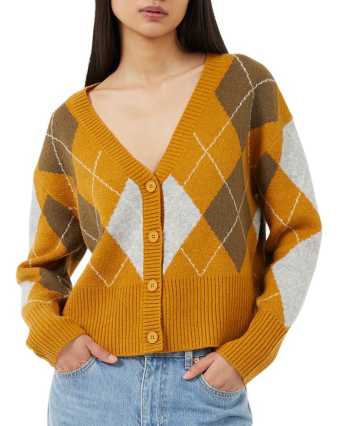 FRENCH CONNECTION Lilija Vhari Argyle Cardigan | Bloomingdale's