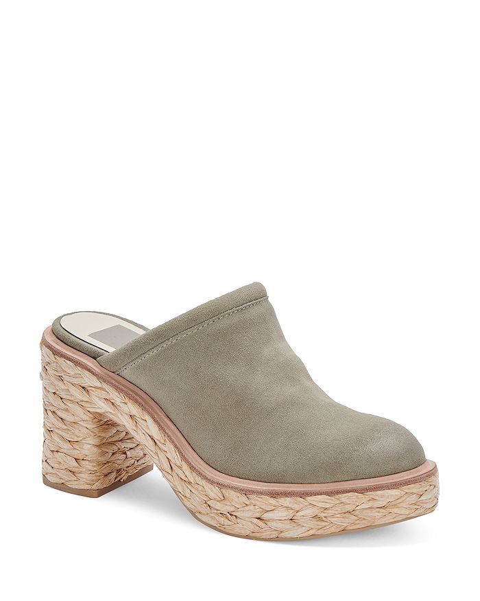 Dolce Vita Women's Camdin Slip On Raffia Platform Mules | Bloomingdale's