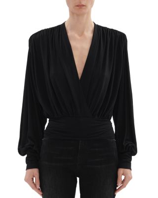 IRO Barba Crossover Ruched Top | Bloomingdale's