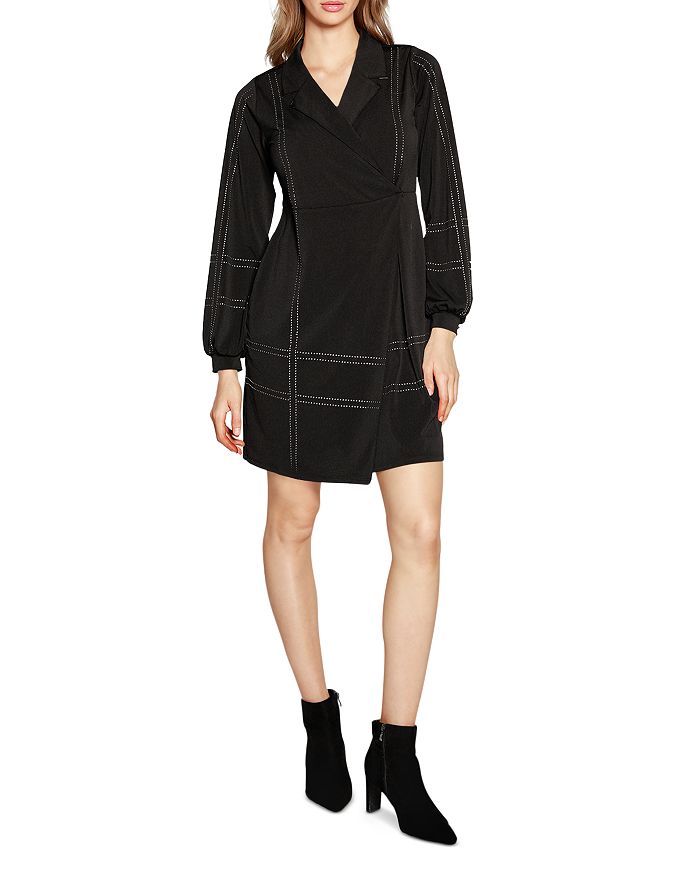 Belldini Stud Trimmed Wrap Dress | Bloomingdale's
