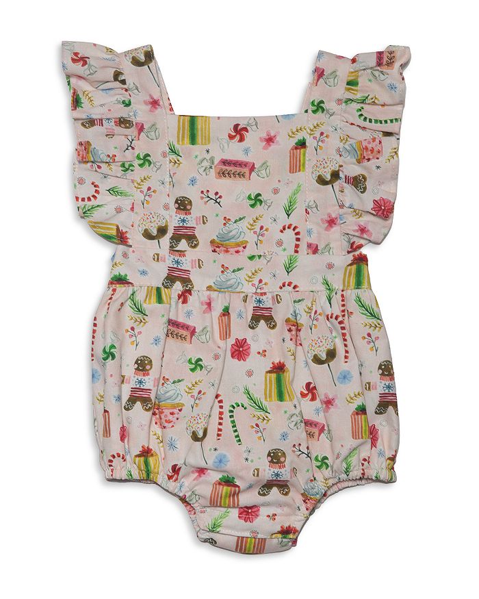 Worthy Threads Girls' Holiday Print Bubble Romper - Baby, Little Kid ...