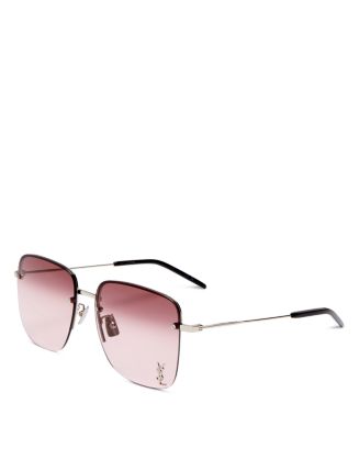 Saint Laurent Monogram Square Sunglasses, 58mm | Bloomingdale's