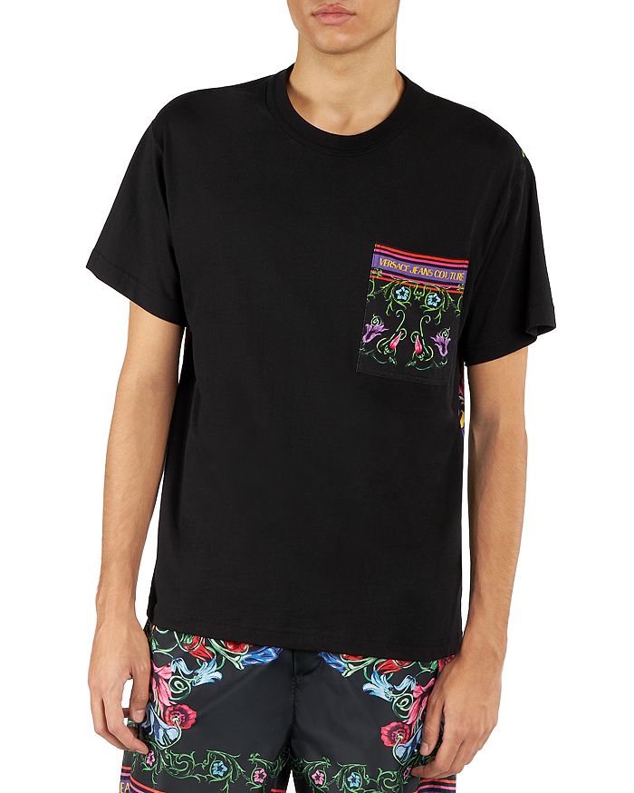 Versace Jeans Couture Garden Baroque Print Pocket Tee | Bloomingdale's