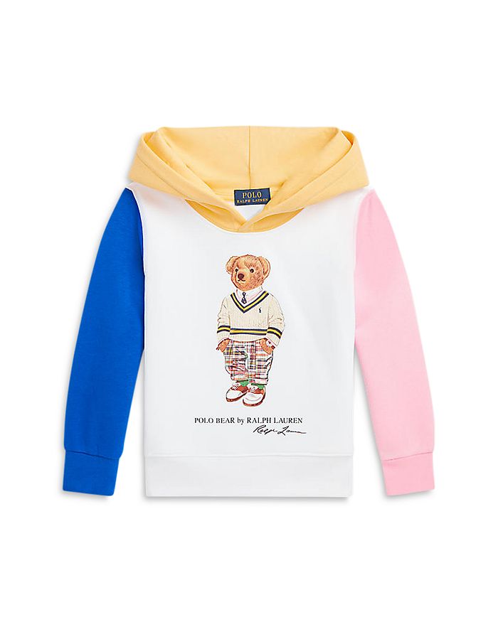 Ralph Lauren Boys' Polo Bear Colorblocked Fleece Hoodie - Little Kid ...