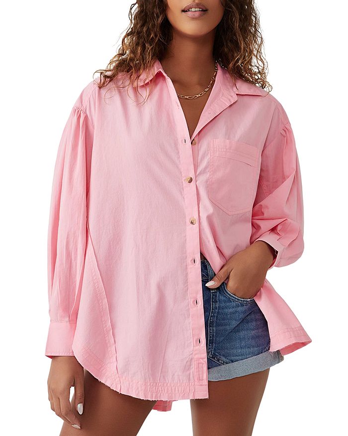 Free People Happy Hour Solid Shirt | Bloomingdale's
