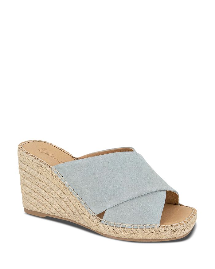 Splendid Women's Britt Square Toe Crossover Strap Espadrille Wedge Heel ...