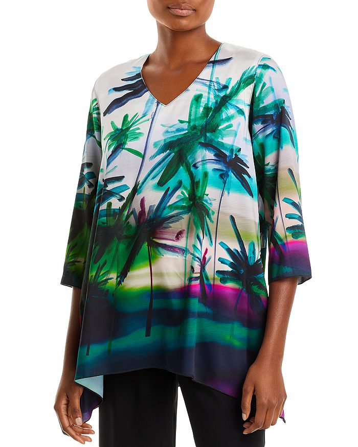 Caroline Rose Side Fall V Neck Tunic | Bloomingdale's