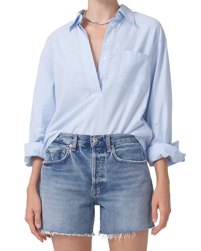 Citizens of Humanity Aave Oversized Cuff Collared Shirt | Bloomingdale's