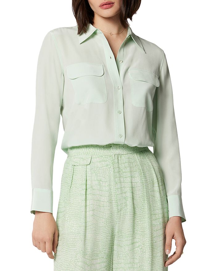 Equipment Slim Signature Silk Blouse | Bloomingdale's