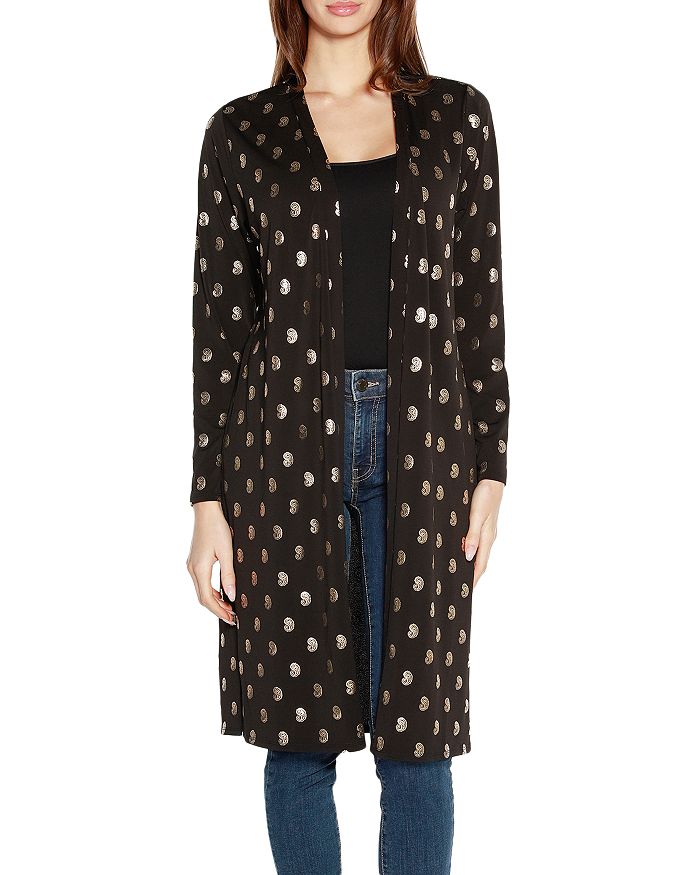 Belldini Foil Dot Open Long Cardigan | Bloomingdale's
