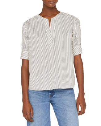 FRAME V Neck Popover Top | Bloomingdale's