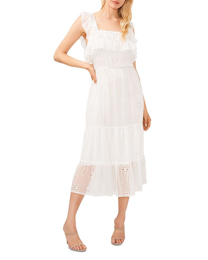 CeCe Double Ruffle Eyelet Dress | Bloomingdale's