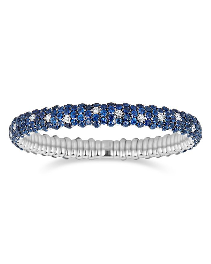 ZYDO 18K White Gold Stretch Sapphire & Diamond Bracelet | Bloomingdale's