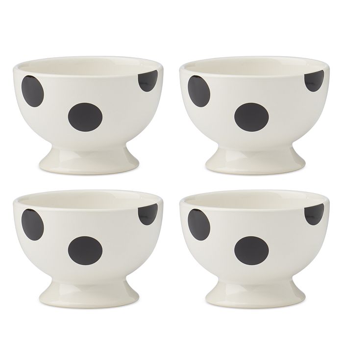 kate spade new york On The Dot Assorted Footed Dessert Bowls, Set of 4 ...