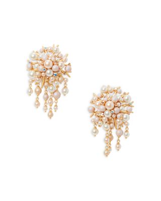 kate spade new york Sea Siren Pavé & Imitation Pearl Cluster Statement ...