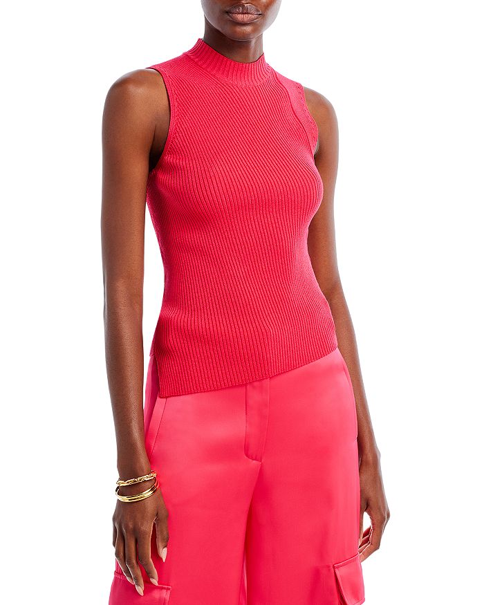 Versace Asymmetric Ribbed Top | Bloomingdale's