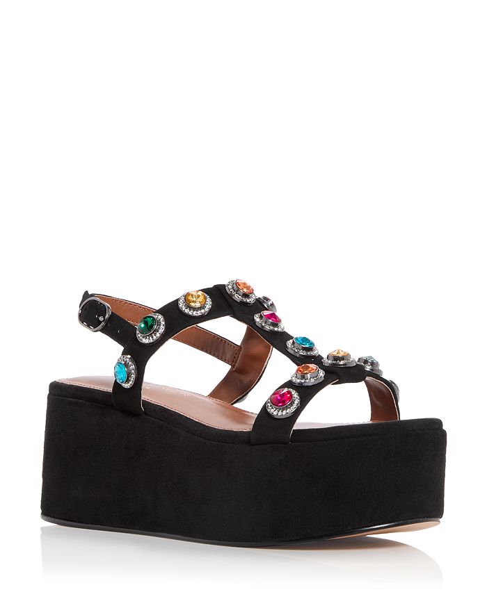 KURT GEIGER LONDON Women's Octavia Embellished Platform Sandals ...