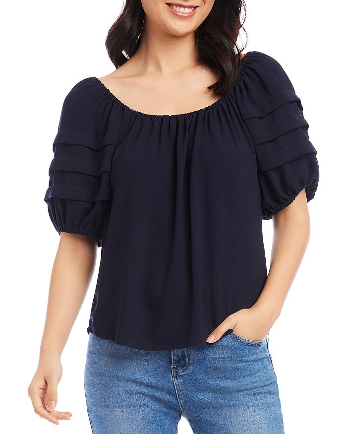 Karen Kane Pleated Sleeve Top | Bloomingdale's