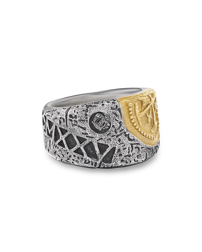 David Yurman Men's 18K Yellow Gold & Sterling Silver Shipwreck Coin ...