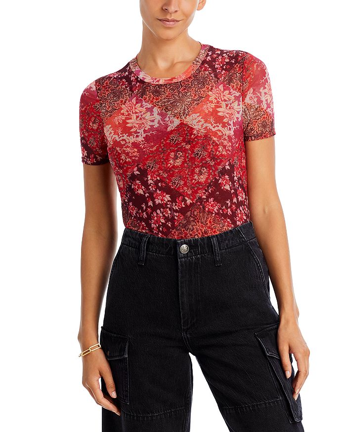 Johnny Was Josephina Mesh Tee | Bloomingdale's