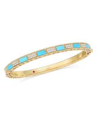 Click here for Roberto Coin 18K Yellow Gold Mosaic Diamond Bangle... prices