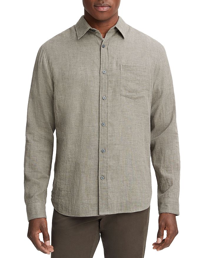 Vince Double Face Long Sleeve Button Front Shirt | Bloomingdale's