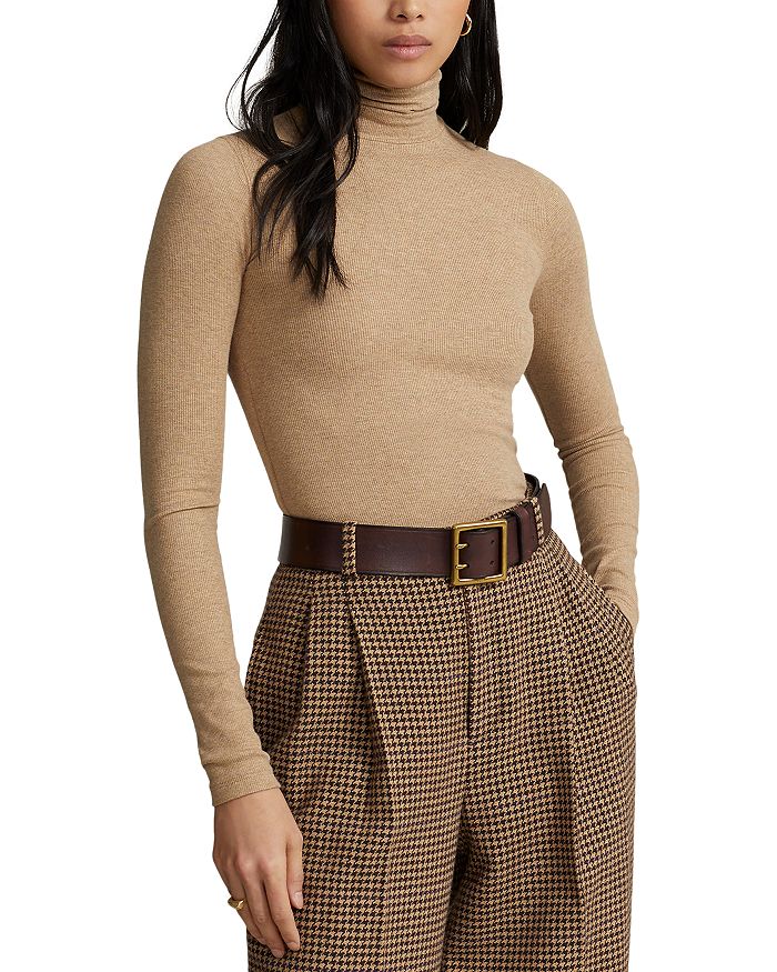 Ralph Lauren Stretch Ribbed Turtleneck | Bloomingdale's Ralph Lauren Stretch Ribbed Turtleneck | Bloomingdale's