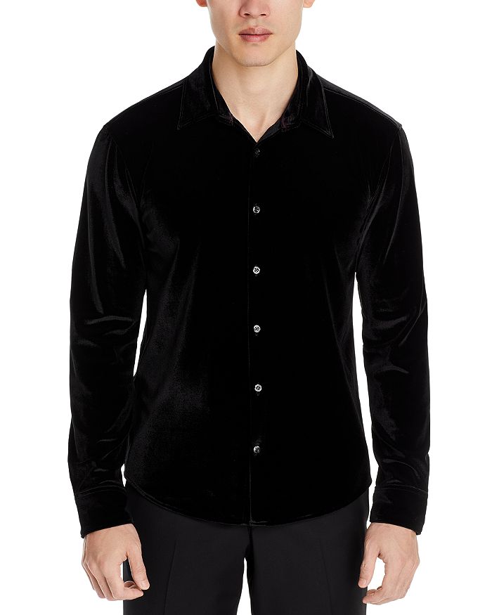 HUGO Ermo Slim Fit Velvet Shirt | Bloomingdale's