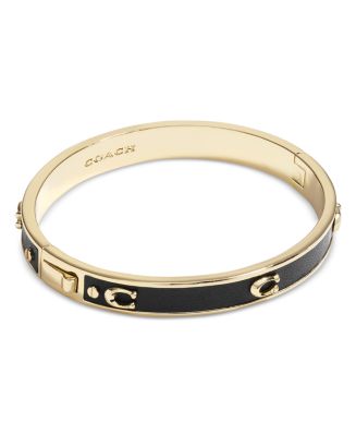 COACH Signature Leather Bangle Bracelet | Bloomingdale's