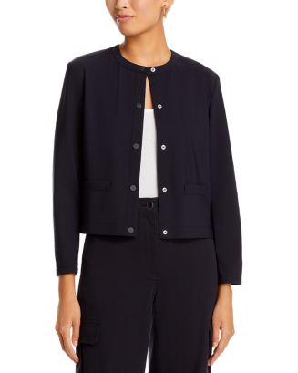 Theory Cropped Straight Fit Jacket | Bloomingdale's