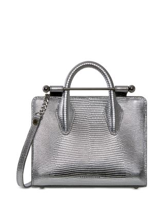 Strathberry Metallic Lizard Embossed Nano Crossbody | Bloomingdale's