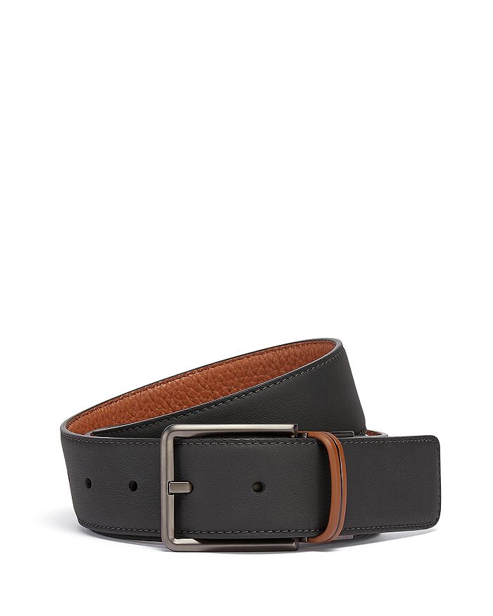 Zegna Men's Vicuna Color Grained Reversible Leather Belt | Bloomingdale's