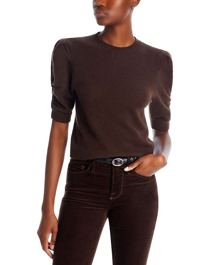 FRAME Ruched Puff Sleeve Sweater | Bloomingdale's